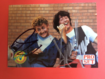 Autograph card signed by Alex Winter and Keanue Reeves. | eBay