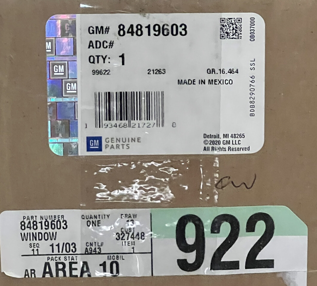Genuine+GM+F+Window+84819603 for sale online | eBay