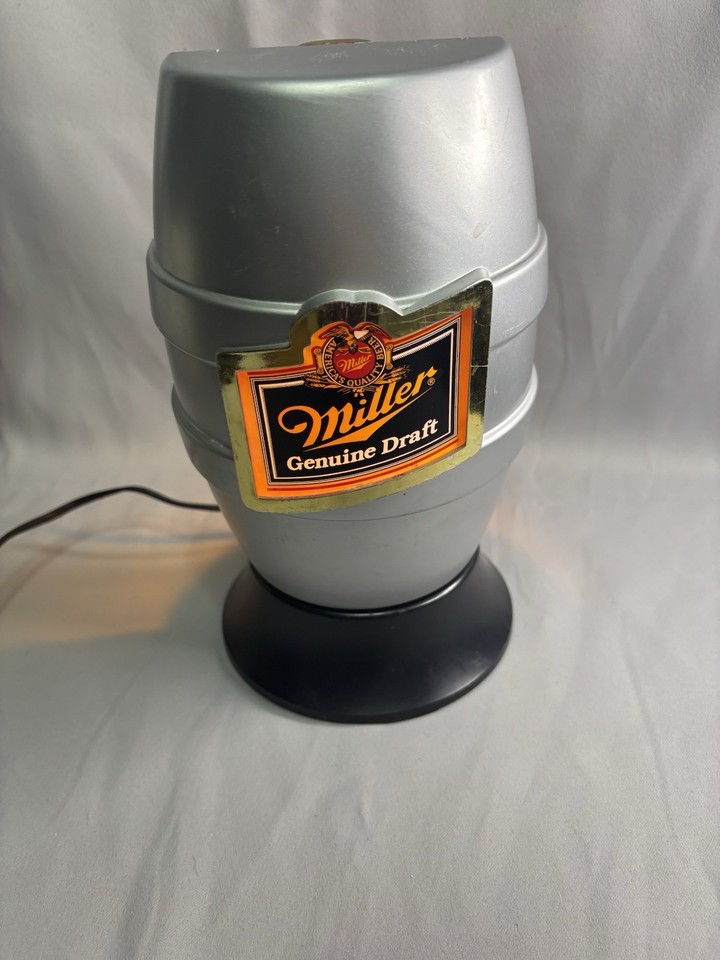 Vintage rotating Miller Genuine Draft lights up keg display from 1987 ...