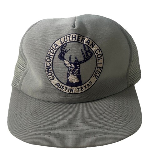 Vintage Concordia Lutheran College Snap Back Hat Cap Trucker Gray ...