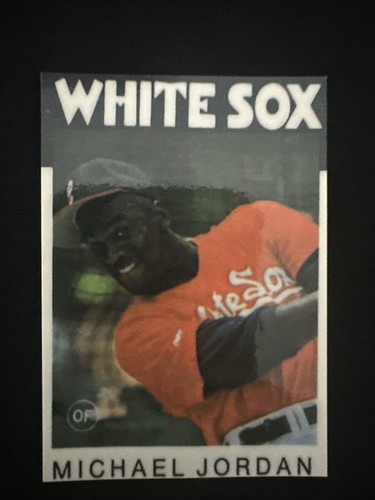 Michael Jordan 1990 Topps White Sox Baseball Promo Card 1986 Topps ...