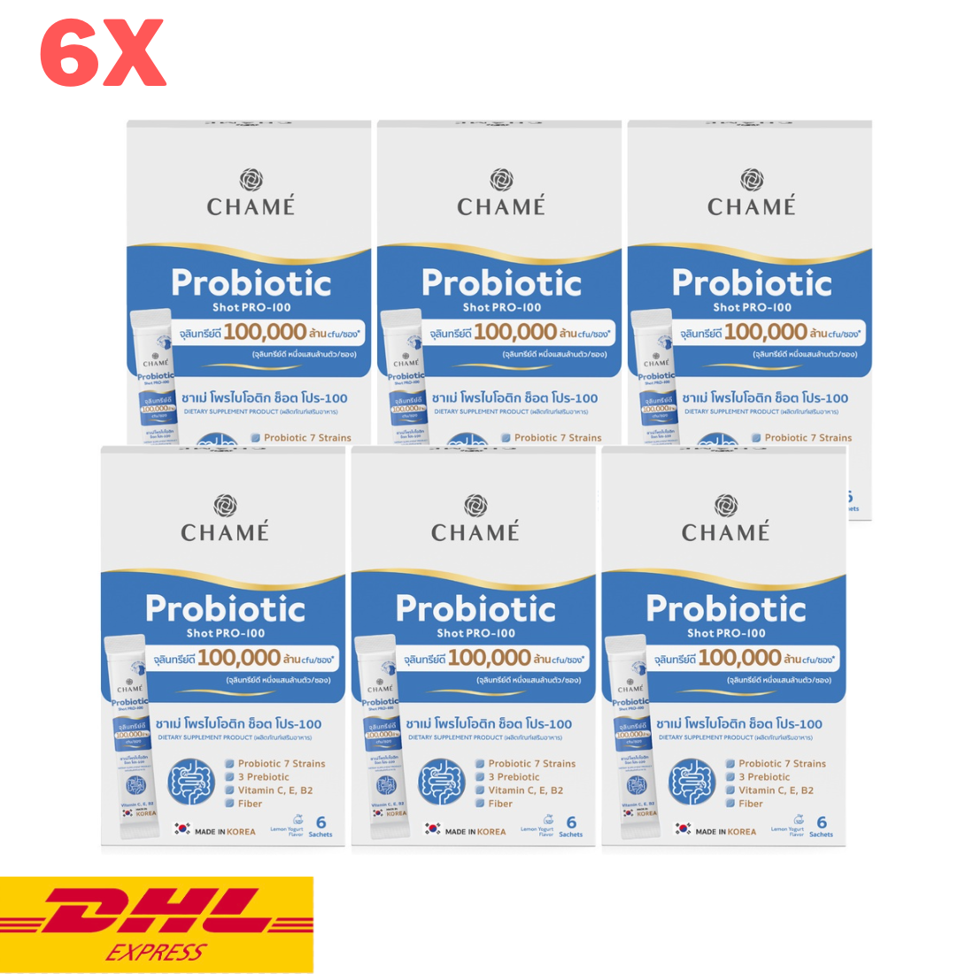 6x CHAME Probiotic Shot Pro-100 Fiber Ready to Take Balance Excretion ...