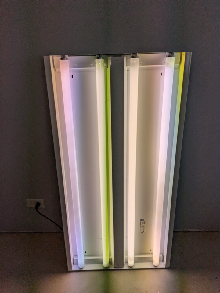 4-Light Fixture 4-ft x 2-ft Fluorescent Luminaire, White, Smooth Puff ...