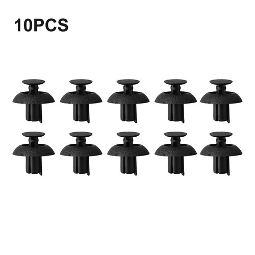 10X 7mm Hole Retainer Radiator Radiator Cover Clips Black Nylon For ...