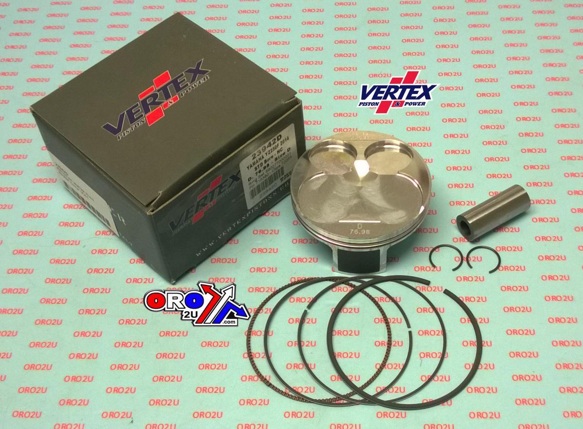 PISTON KIT VERTEX 77.0 A HC YAM YZ/WR 250 14-17, VERTEX 23924A HC COMPR ...
