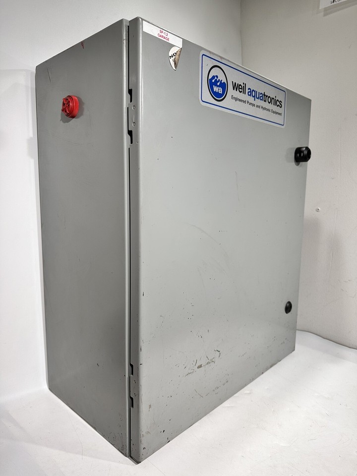 Weil Aquatronics Duplex Pump Control Panel 1 HP 208V 3 PH Max Voltage ...