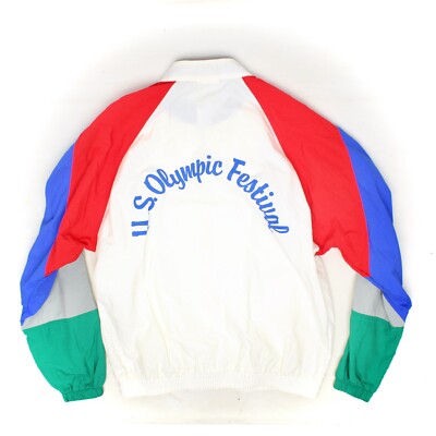 VTG 1989 US Olympic Festival Jacket M Junior Olympics Oklahoma ...