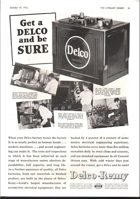1936 Vintage ad Delco-Remy retro car battery Photos RARE 03/20/25 | eBay