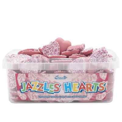 Hannah's Pink Jazzles Hearts, Valentines Gift Chocolate, 600g Tub FREE ...