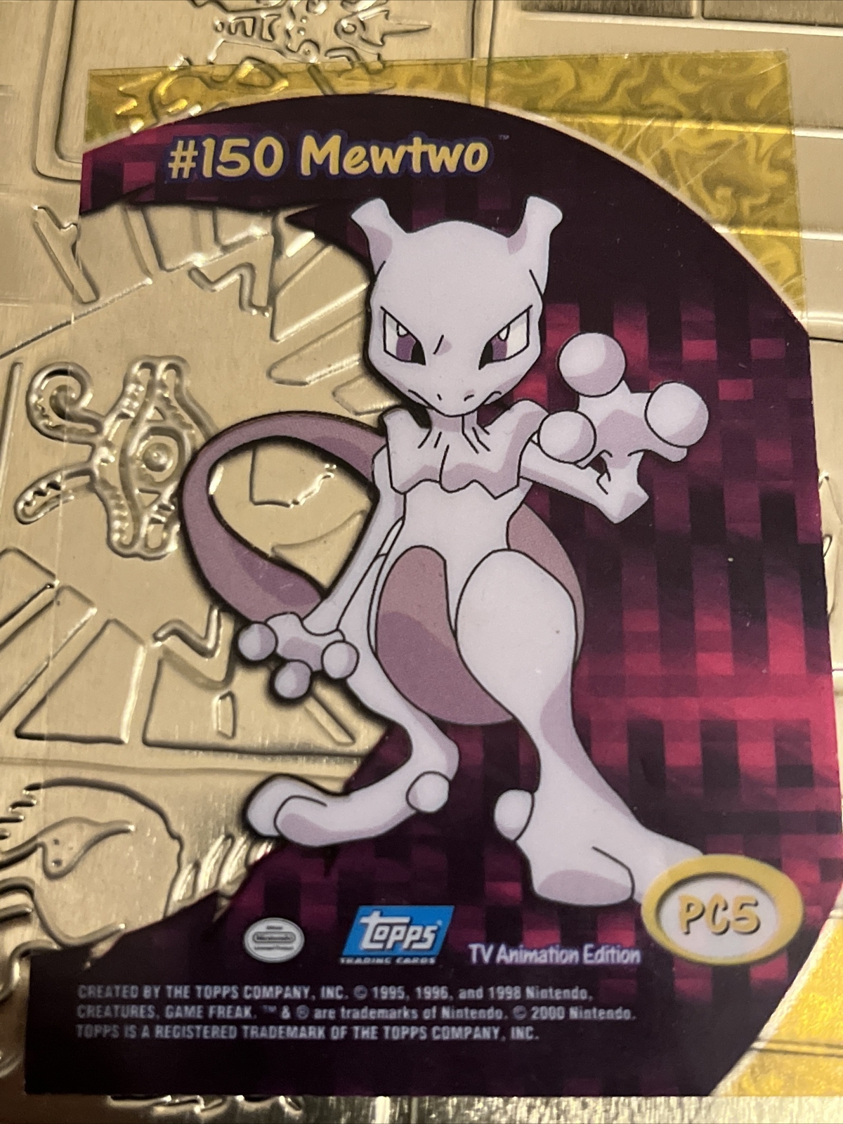 Pokemon Topps PC5 #150 Mewtwo 2000 Clear Card TV Animation. blue logo | eBay