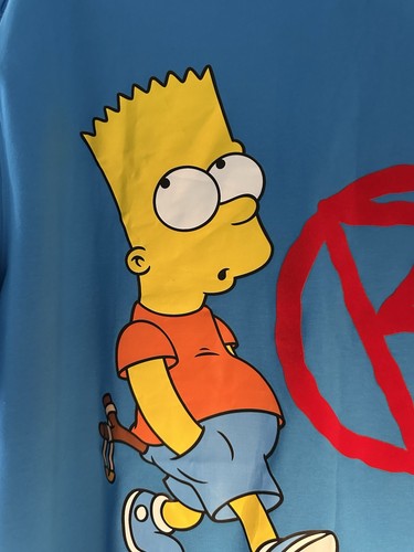 The Simpsons Bad Boy Bart Simpson Official Shirt Blue Matt Groening Art ...