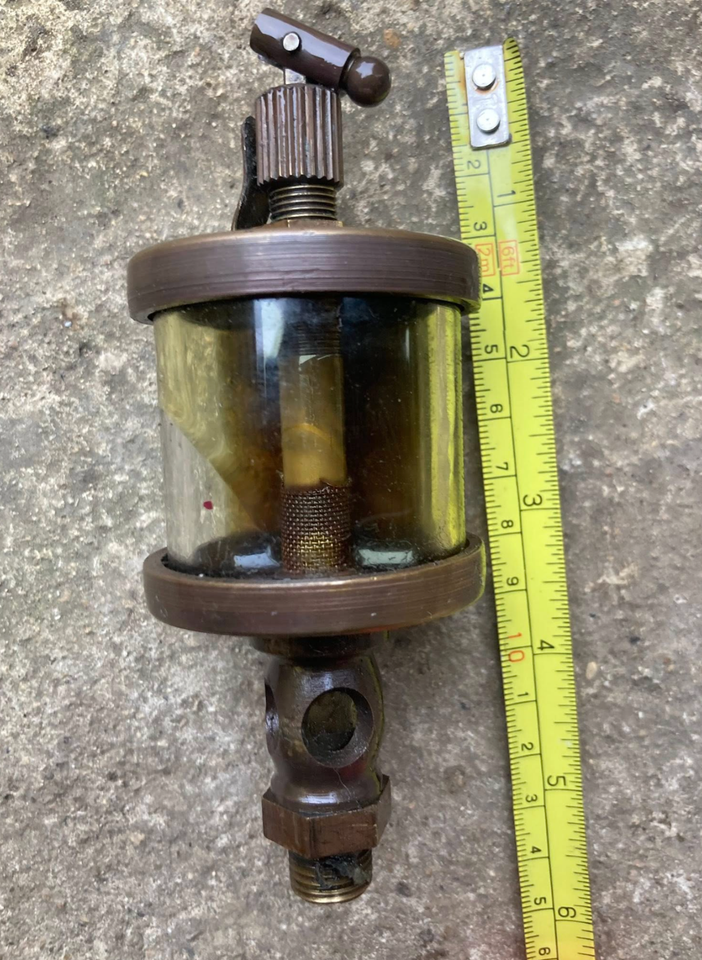 vintage stationary engine oiler narrow boat diesel brass glass ruston ...