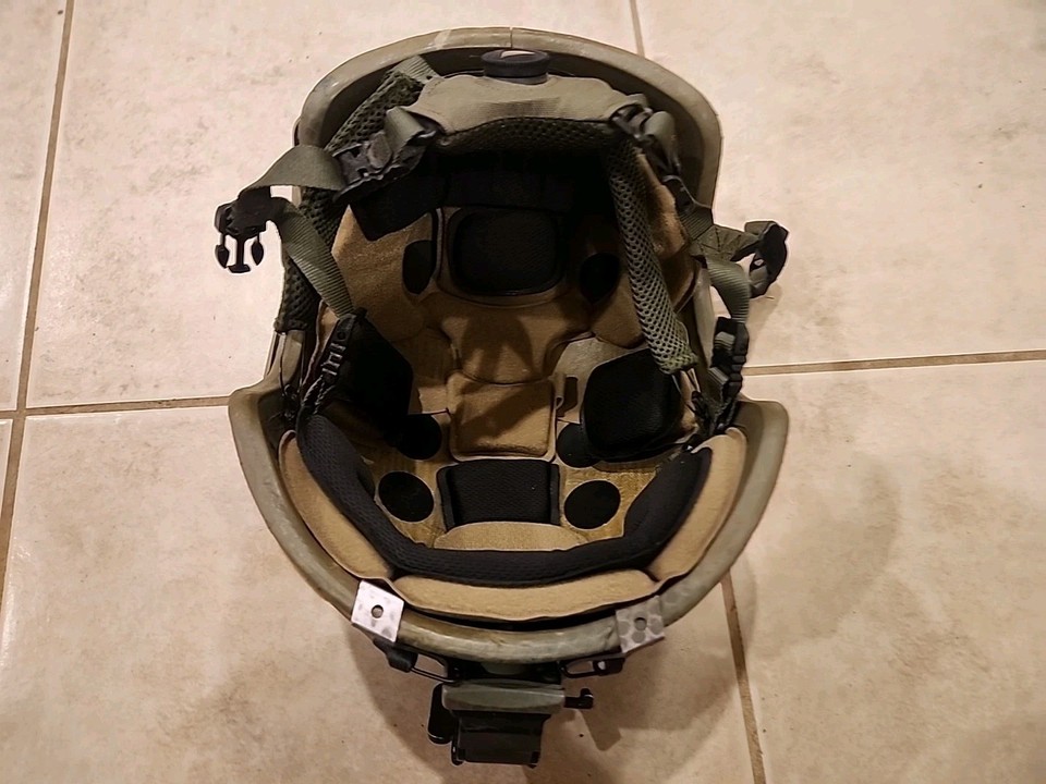 USGI NIJIIIA High Cut Helmet, with RHINO NVG MOUNT. CVC ACH ECH IHPS ...