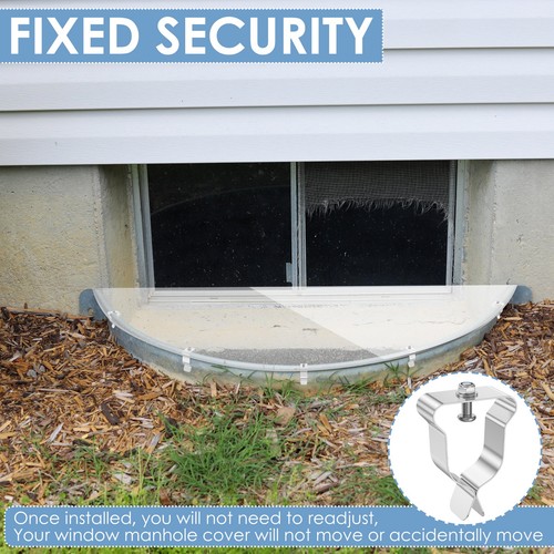 5 Set Stainless Steel Window Well Cover Hardware Kit Heavy Duty Window ...