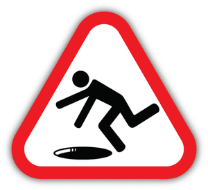 Open Hole Warning Sign Car Bumper Sticker Decal 5" x 5" | eBay