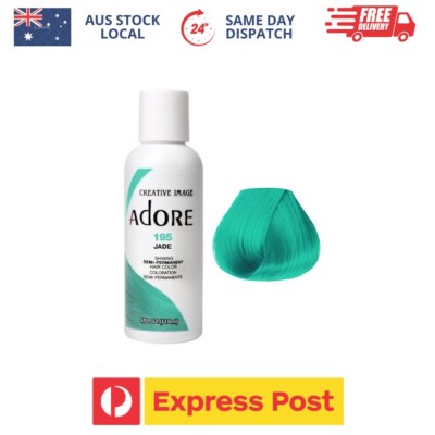 Adore Semi Permanent Hair Colour #195 Jade 118ml | eBay Australia