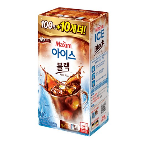 Maxim ICE Black Coffee Mix 110 Sticks Korea Instant Coffee Mix 5.9g ...