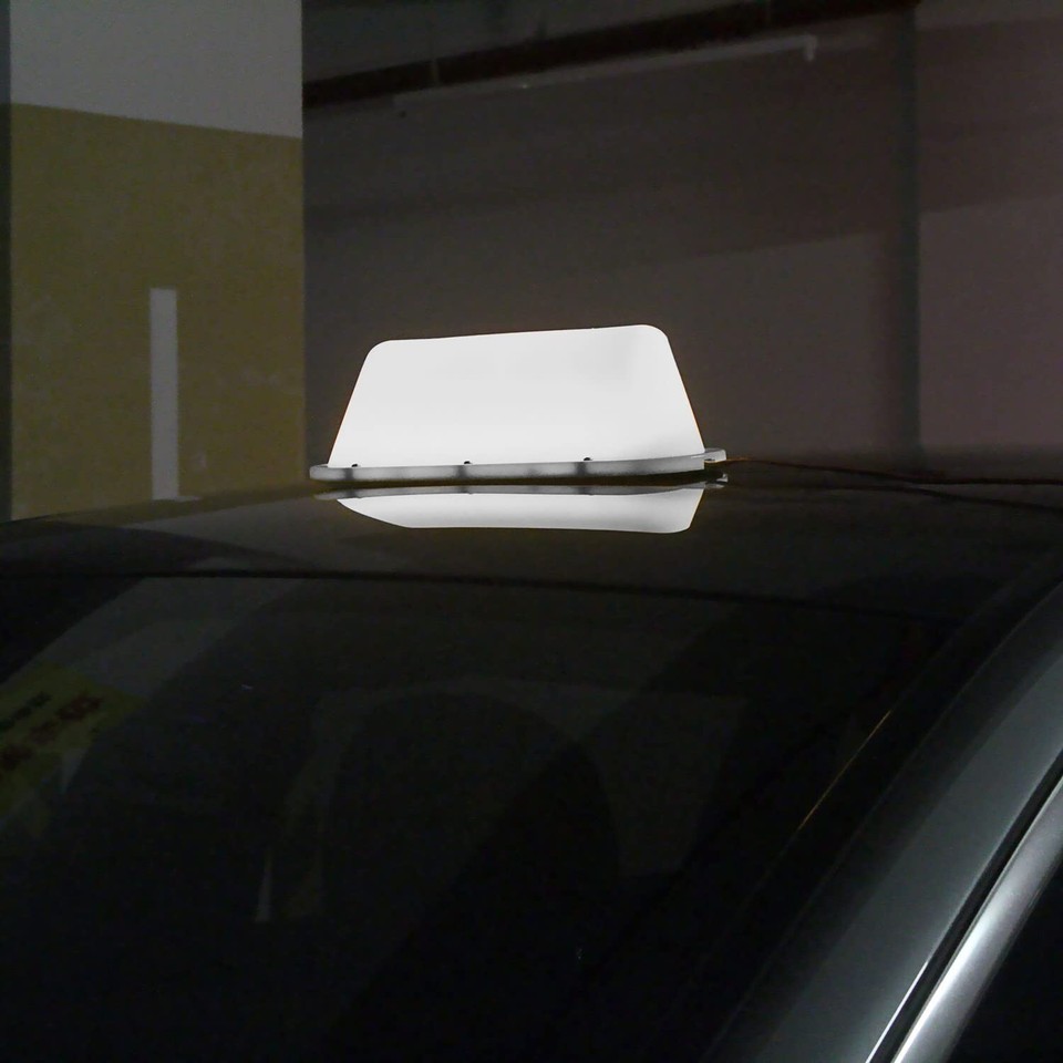 12V LED Magnetic Car Roof Taxi Top Sign Car Top Light Waterproof White ...