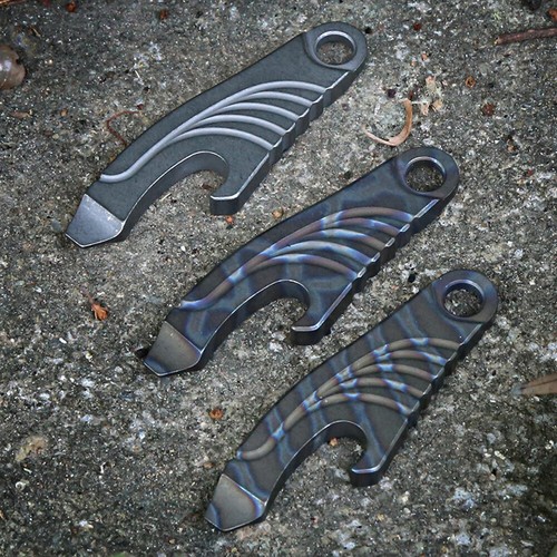 Solid Titanium Alloy Multi Tool Pry Bar Keychain Crowbar Opener ...