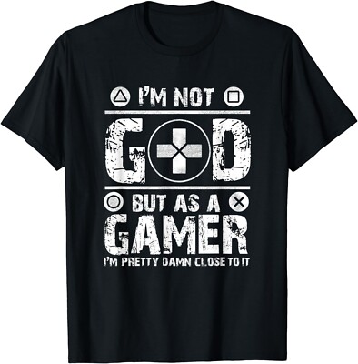 Gaming God Shirt - Pro Gamer Funny Retro Gaming Gift Unisex T-Shirt | eBay