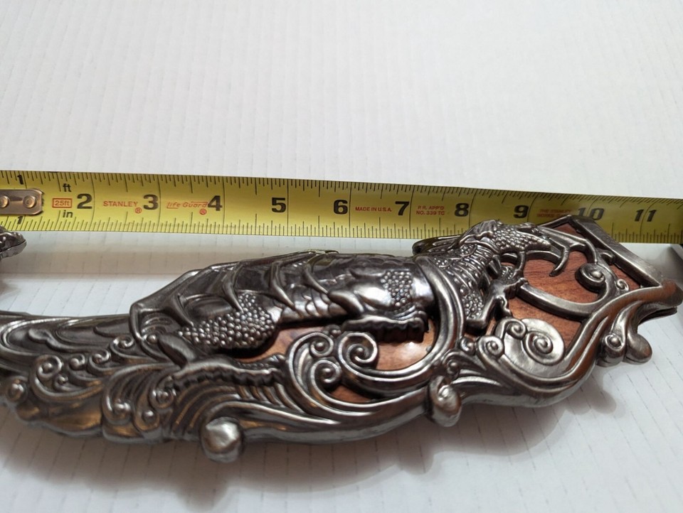 Red Wyvern Dragon Renaissance Cosplay Decor Metal dagger sheath decor ...