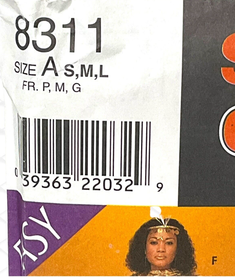 Simplicity Pattern 8311 Costumes Egyptian Jeanie Wizard Rome Asian Sz S ...