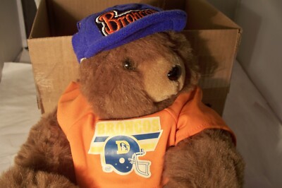 Rare Vintage 1983 Trudy Stuffed Toy Plush Denver Broncos Teddy Bear w ...