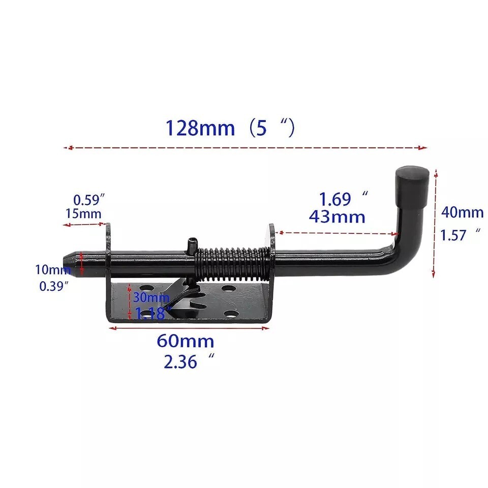 Spring Pin Latch Lock Assembly For Utility Trailer Tail Gate Loaded ...
