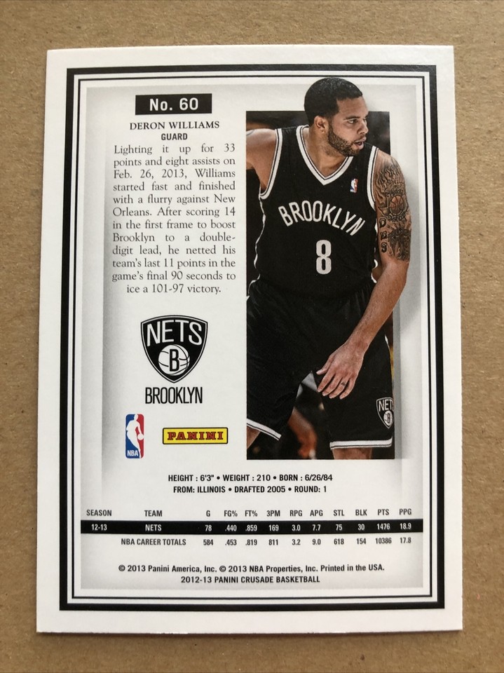 2012-13 Panini Crusade #60 Deron Williams Basketball Card | eBay