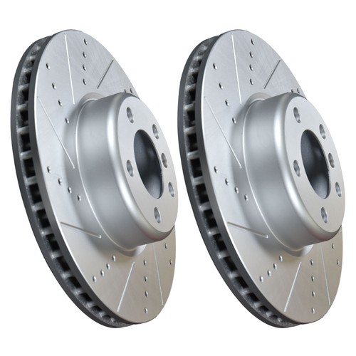 Stirling Front Pair2 DRILLED Brake Rotors for BMW M235i xDrive 2015 ...