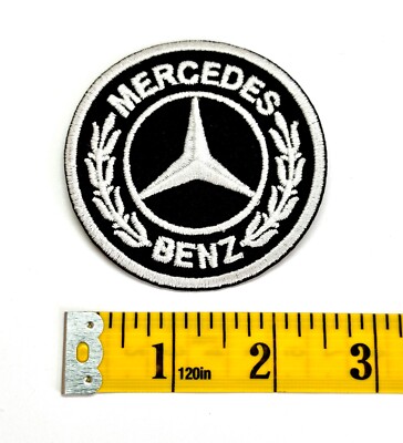 Embroidered Patch - Mercedes-Benz - NEW - Iron-on - Black & Silver ...