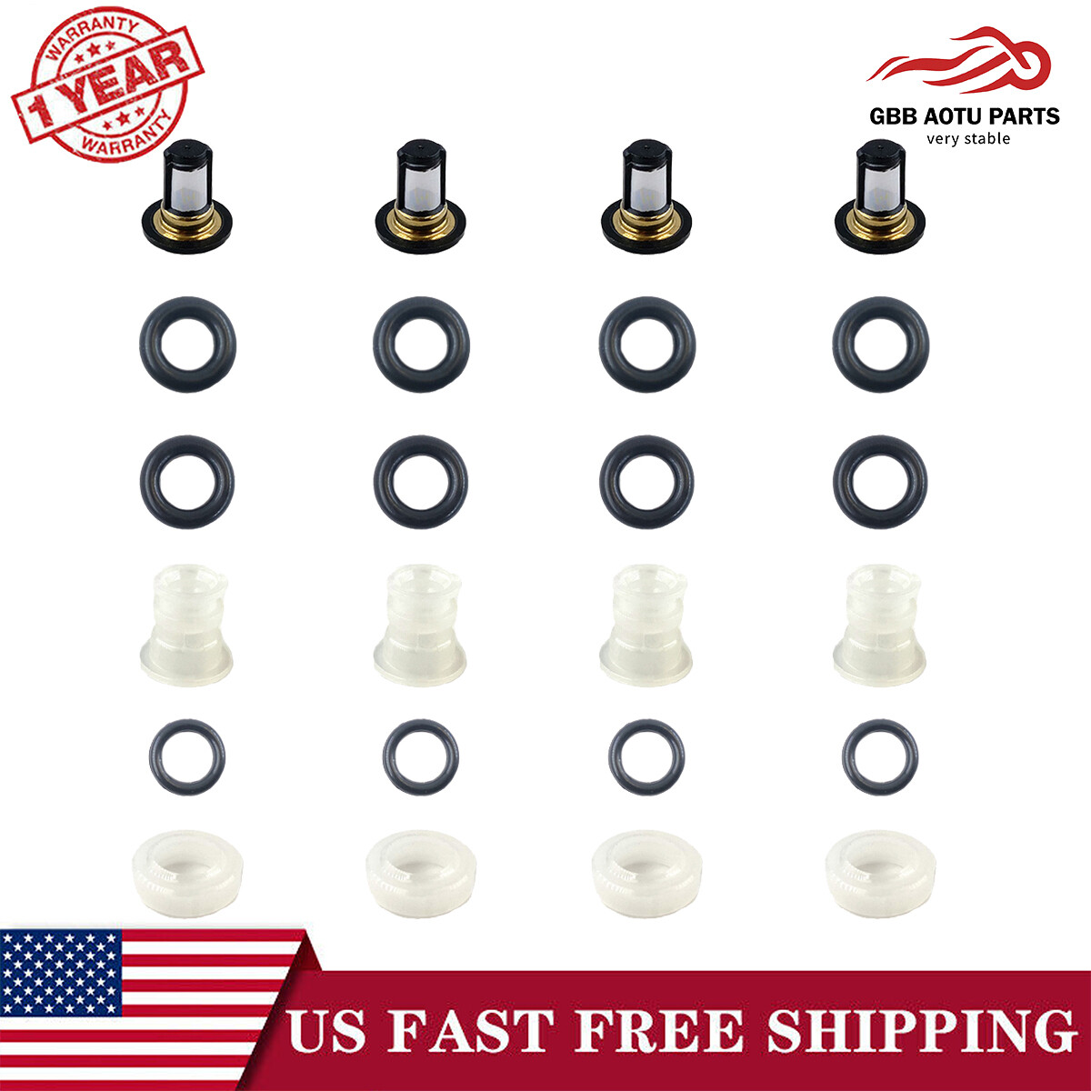Fuel injector rebuild kit for Honda Acura RSX 2.0L K20A2 16450-PRB-A01 ...