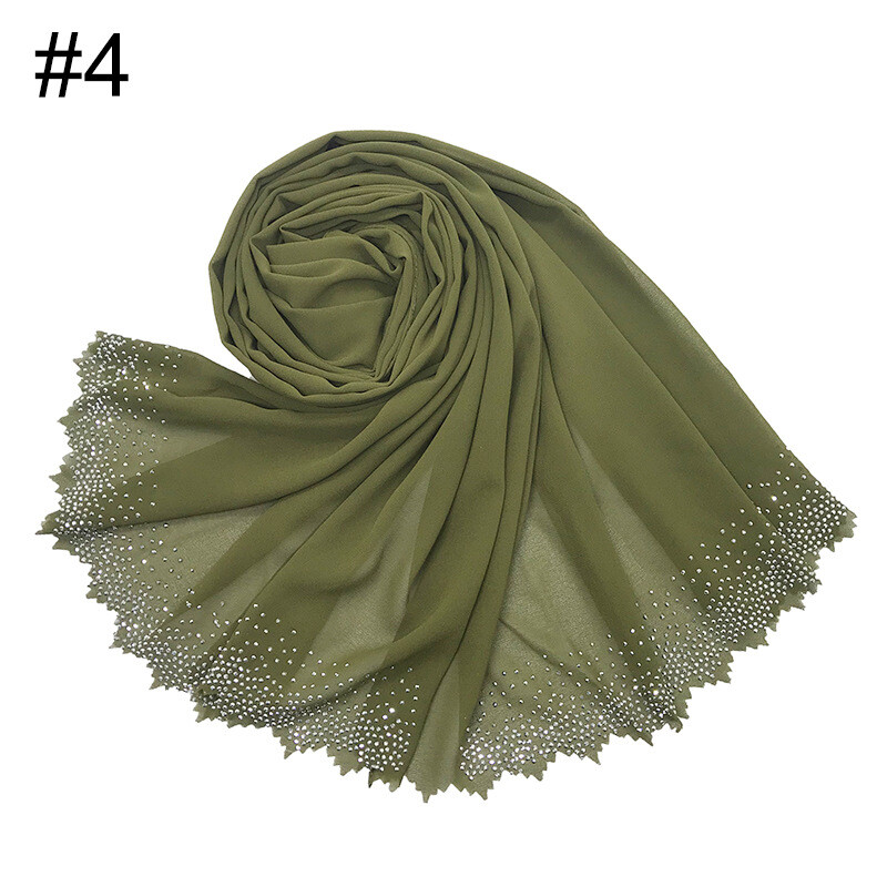 Women's Chiffon Scarf Muslim Hijabs Shawls Head Wrap Scarves ...