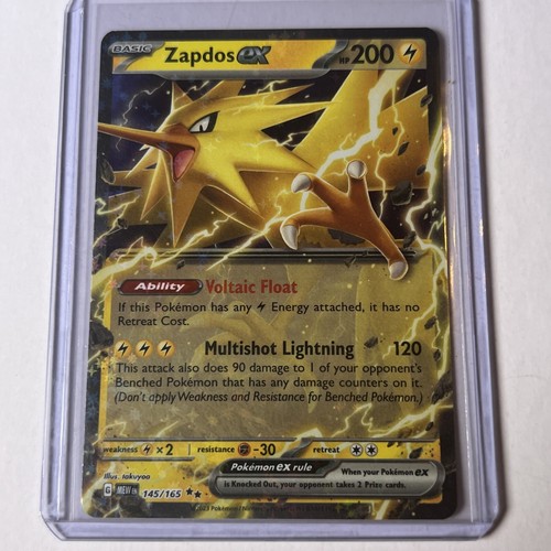Zapdos Ex 145/165 - Double Rare Scarlet & Violet 151 English Pokemon ...