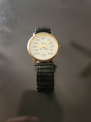 Vintage Cherokee Watch Women Gold Tone Black Stretch Band Needs New ...