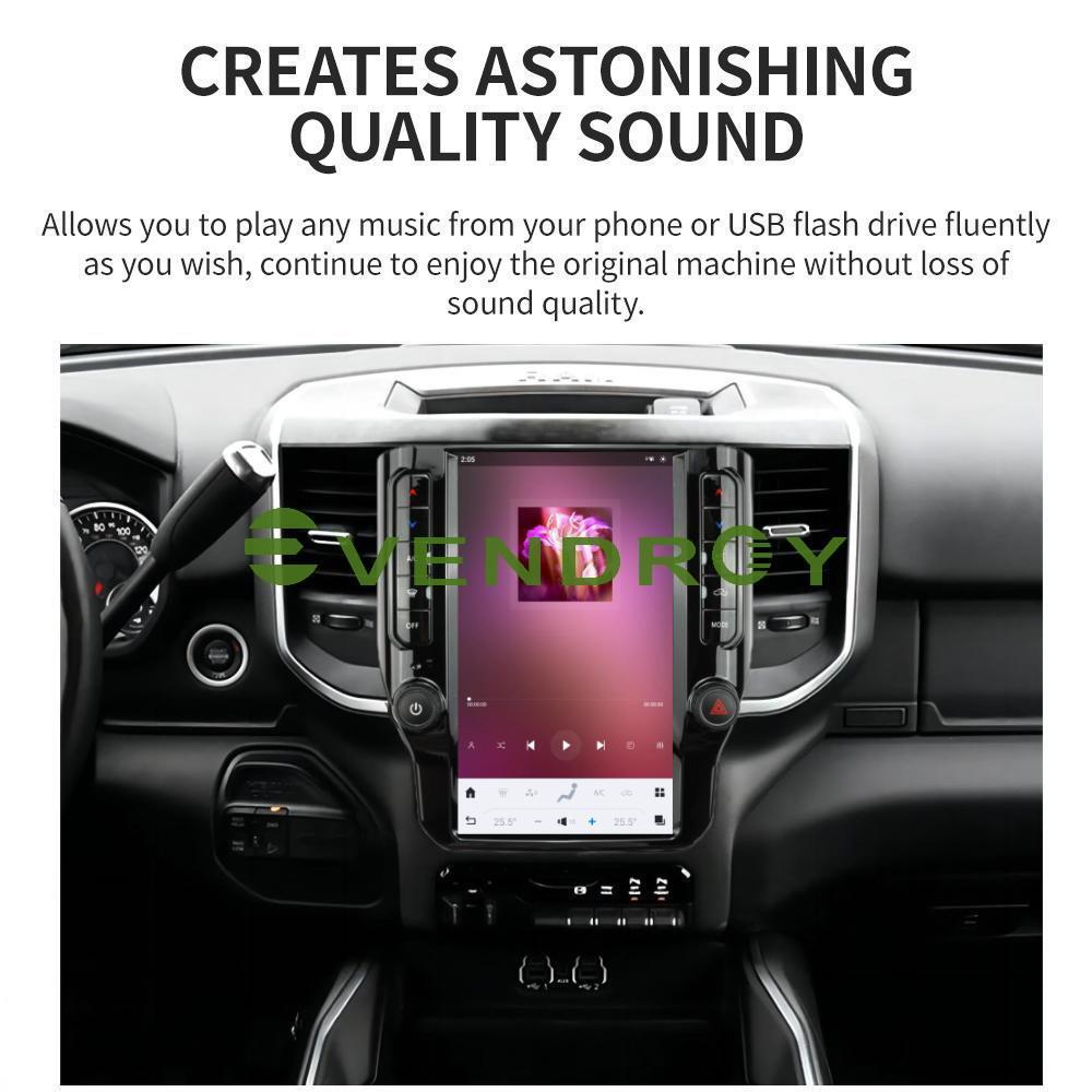 12.1"For Dodge RAM 1500 2500 3500 4500 2019-2024 Car GPS Navigation ...