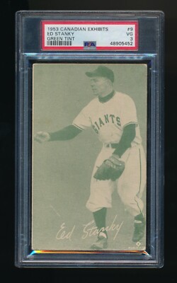 1953 Canadian Exhibit Ed Stanky #3 PSA 3 Green Tint | eBay