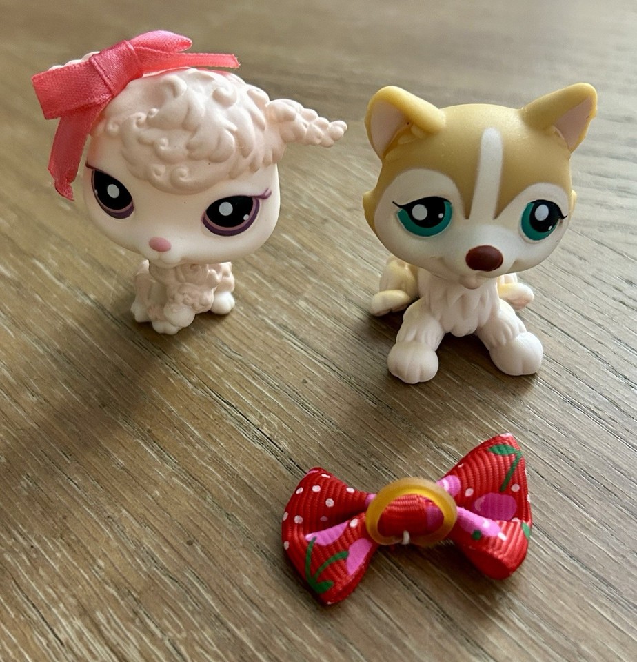 Littlest Pet Shop LPS Authentic Dogs #390 Poodle #386 Husky | eBay