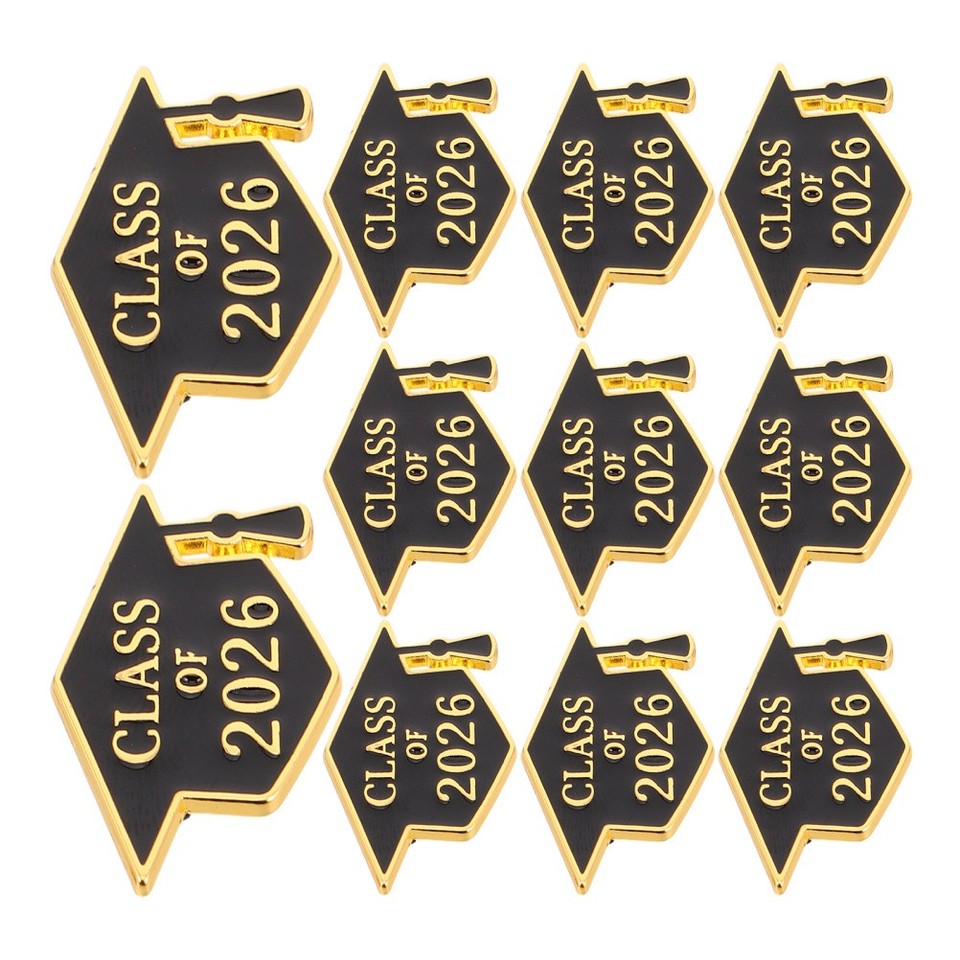 12pcs Graduation Pins: 2026 Graduation Cap Brooch Lapel Badge for ...