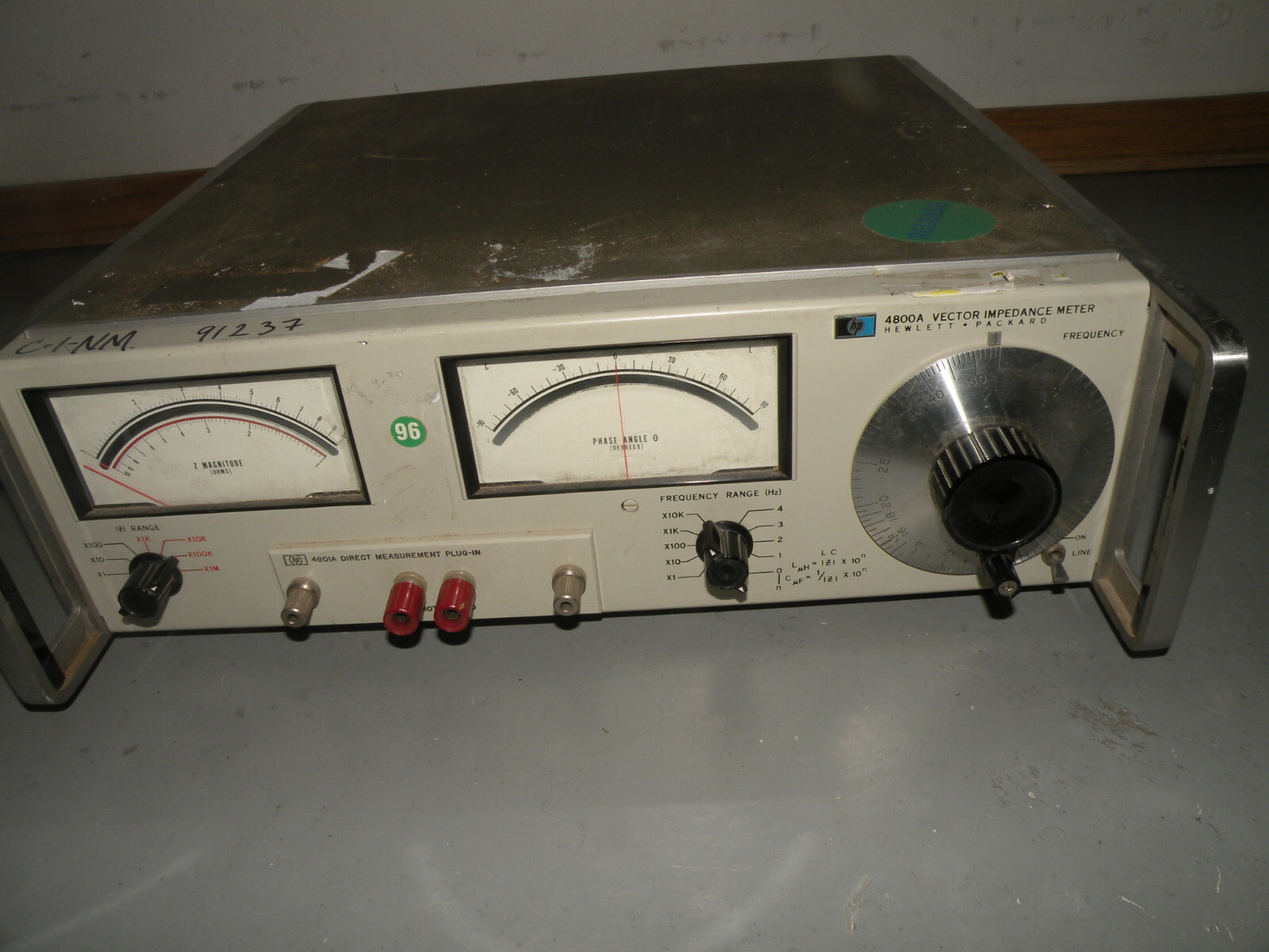 HP 4800A Vector Impedance Meter w/ 4801A Direct Measurement Plug-In | eBay