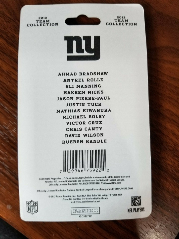2012 Panini Score Football N.Y. Giant Team Set | eBay