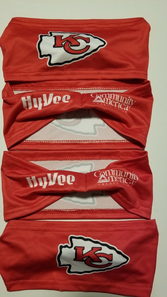 KC Kansas City CHIEFS KINGDOM Patrick Mahomes RED Headband HyVee SGA ...
