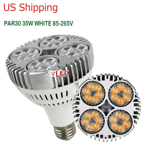 1-12x PAR30 35W E27 LED Pure White 6000K bright SpotLight track Lamp US ...