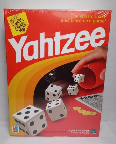 Yahtzee Original Family Board Dice Game Hasbro 1998 Milton Bradley New ...