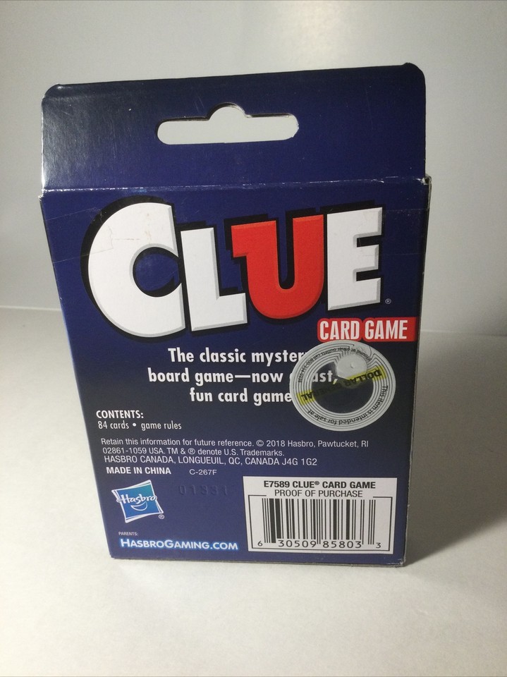 Clue Card Game for Kids Ages 8 and Up, 3-4 Players Strategy Game | eBay