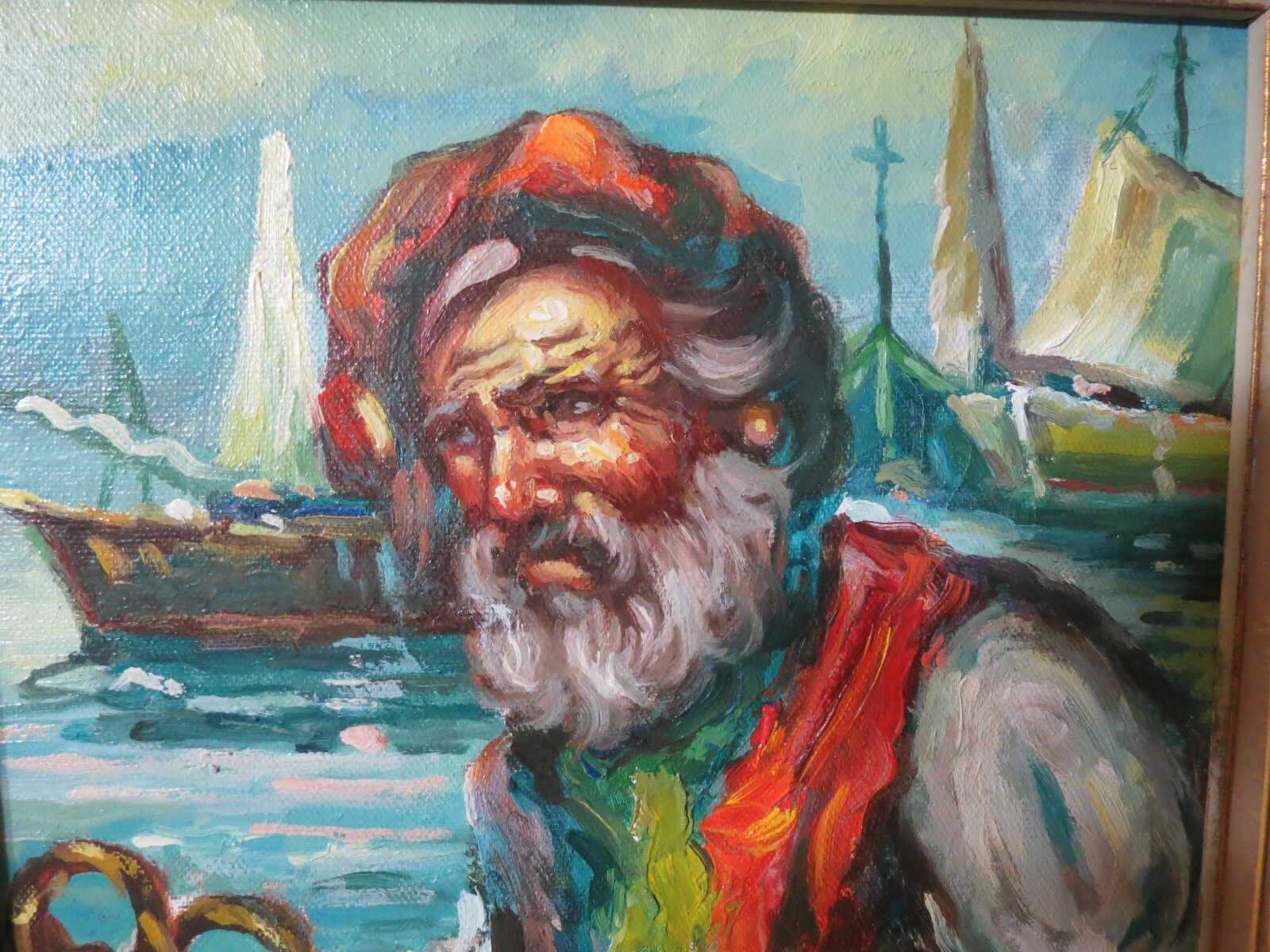 Rare Oil on Canvas Painting of Man by Remo Capone 20th Century | eBay