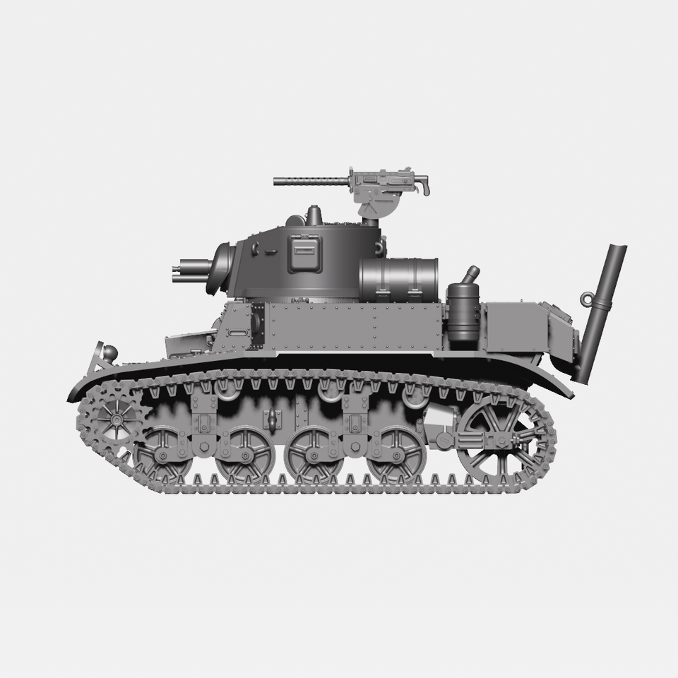 WW2 USA STUART TANK M3A1 SATAN (FLAMETHROWER) 3D PRINTED, MANY SCALES ...
