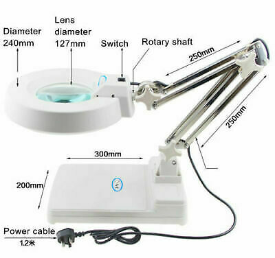10X Magnification LED Desk Lamp Magnifier Watch Maintenance Inspection ...