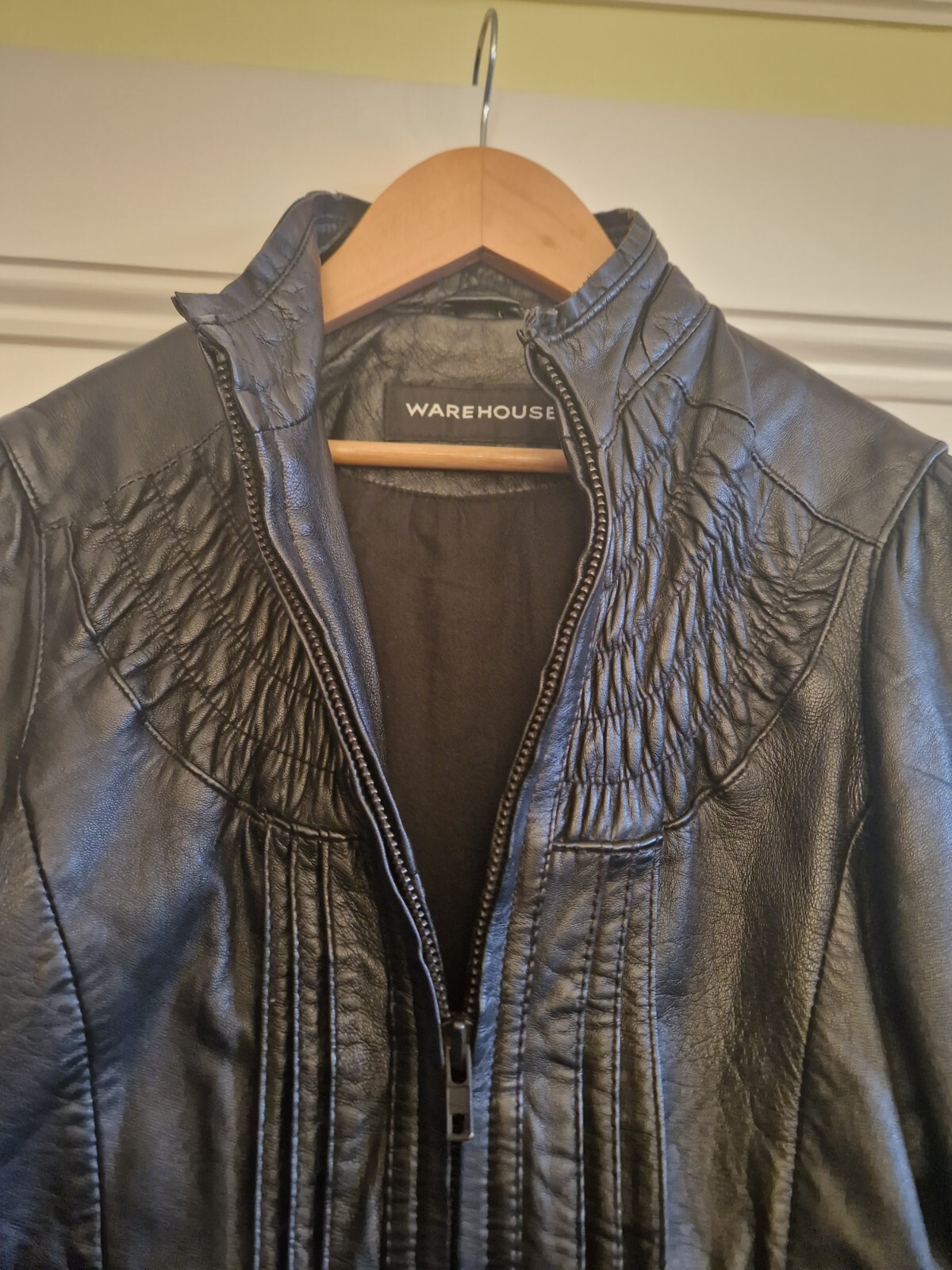 Warehouse Leather Jacket Vintage . Victorian Style UK… - Gem