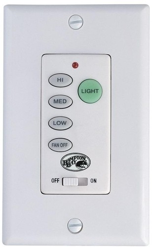 Hampton Bay Ceiling Fan Wall Control Kit Fan Speed Light Operation Wall ...